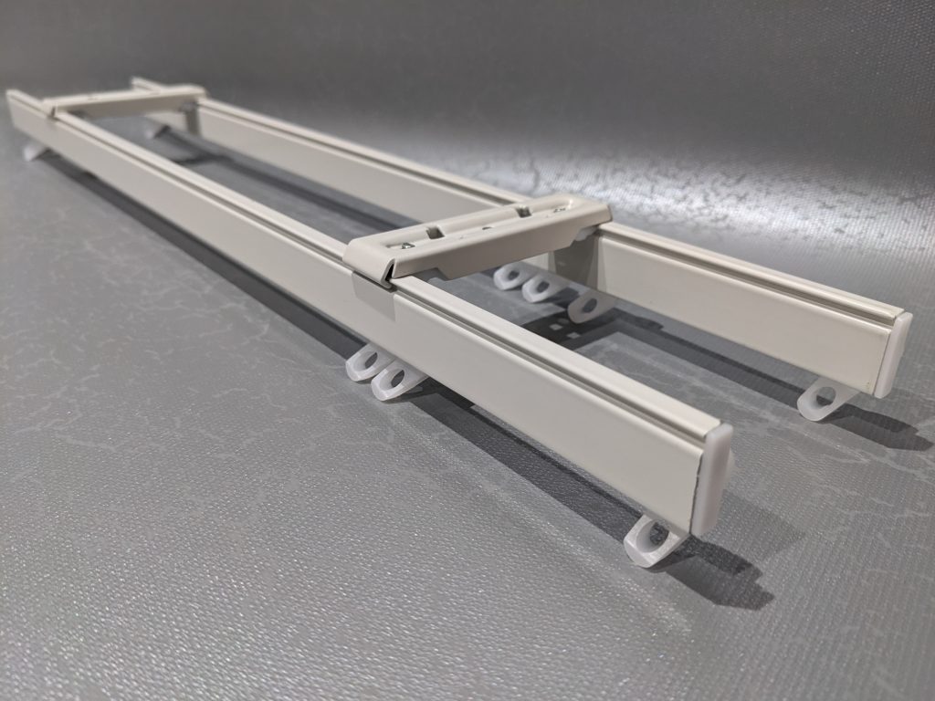 Metal Double Curtain Track with 83MM top fix/face fix brackets KIT MADE ...