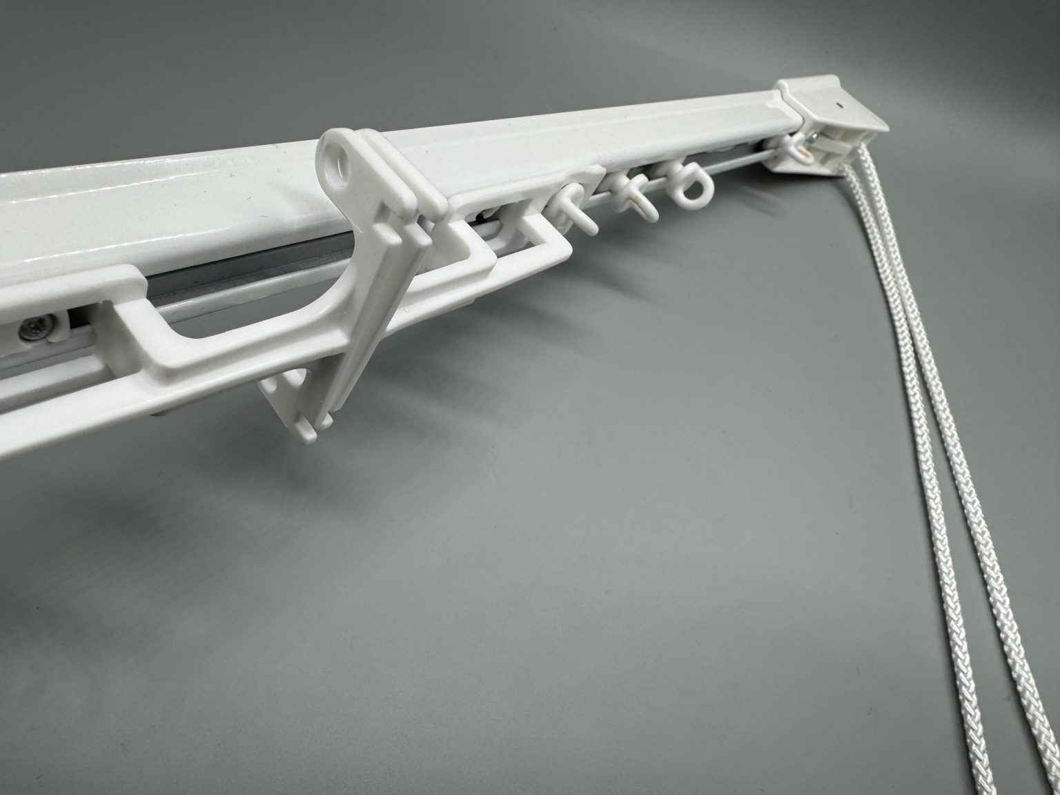 Corded Wave Curtain Track - Metal - White - Complete Set with ...